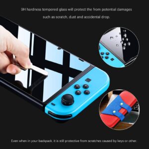 FYY (3 Packs Screen Protector Compatible with Nintendo Switch, Nintendo Switch Screen Protector Tempered Glass, HD Clarity Anti-Scratch Tempered Glass Film, 9H Hardness Screen Protector for Switch