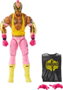 mattel wwe rey mysterio top picks elite collection action figure, articulation & life-like detail, interchangeable accessories, 6-in