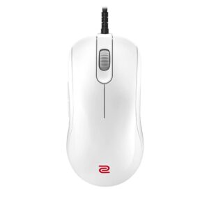 benq zowie fk1-b special edition v2 white symmetrical gaming mouse for esports |regular weight | paracord cable & 16-step scroll | driverless | glossy coating | large size