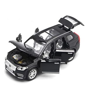 lutpol die casting 1/32 metal diecasting car model for volvo-xc90 suv alloy toy car sound and light pull back model off-road vehicle gifts for boys unzip toy ( color : black )