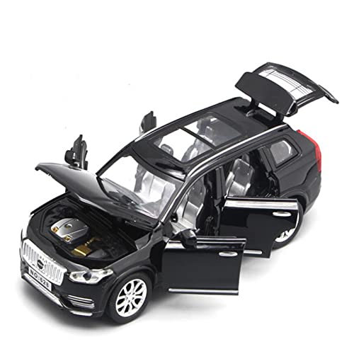 LUTPOL Die Casting 1/32 Metal Diecasting Car Model for Volvo-xc90 SUV Alloy Toy Car Sound and Light Pull Back Model Off-Road Vehicle Gifts for Boys Unzip Toy ( Color : Black )