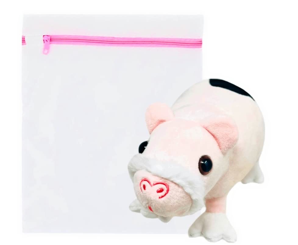 Sunny Sapling 8 Inch Hairless Guinea Pig Stuffed Animal with Small Mesh Laundry Bag (Noodle The Skinny Pig)