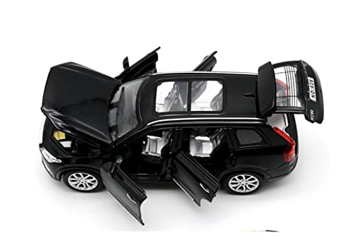 LUTPOL Die Casting 1/32 Metal Diecasting Car Model for Volvo-xc90 SUV Alloy Toy Car Sound and Light Pull Back Model Off-Road Vehicle Gifts for Boys Unzip Toy ( Color : Black )