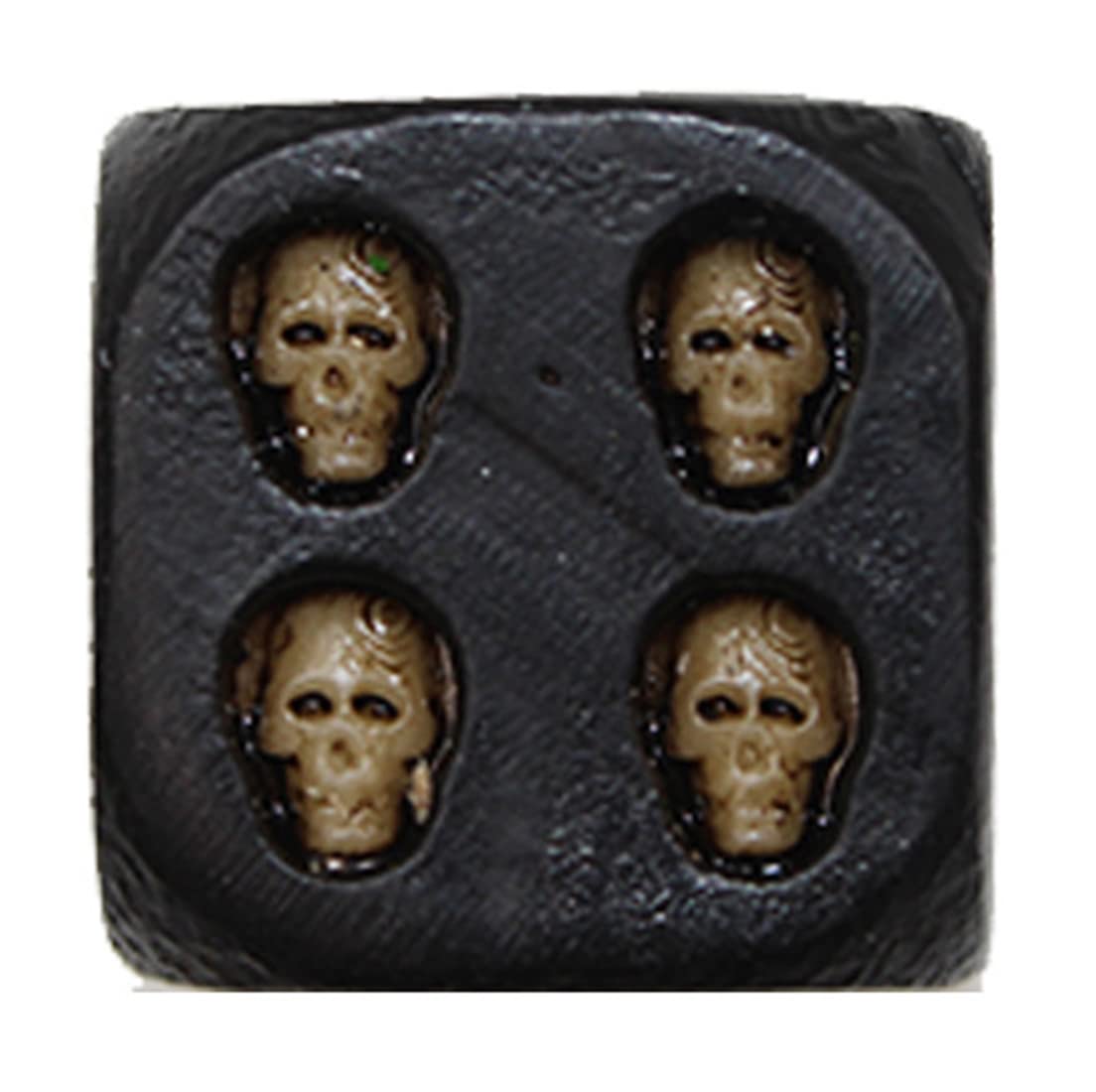 LingLucky 5PCS Six-Sided Skull Dice ,Grinning Skull Deluxe Devil Poker Dice, Halloween Party Dice Tower for Board Games, Activity, Casino Theme, Party Favors (5 PCS), 18x18x18mm (YX-0013)