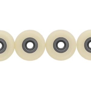 Teak Tuning Apex 61D Urethane Fingerboard Wheels - Mini Shorty Shape, 6.6mm Diameter - ABEC-9 Stealth Bearings - Made in The USA - Coyote Tan Colorway