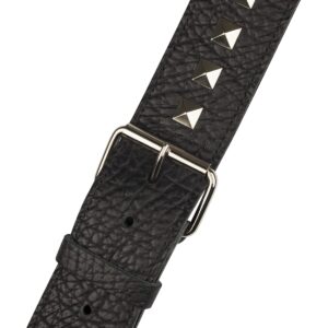 Jackson Metal Stud Leather Strap, Black, 2.5in