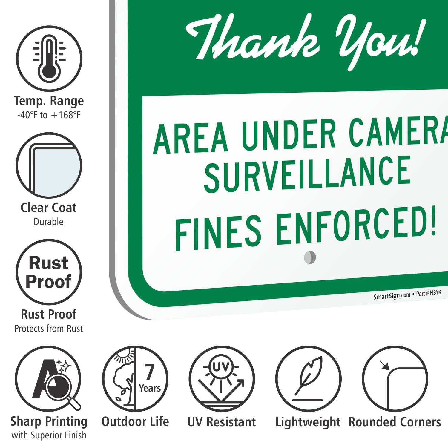 SmartSign Please Pick Up After Your Pet Sign - 2 Pack, Area Under Surveillance Sign, 18 x 12 inch, 2mm Thick Aluminum Composite, Green and White, Made in USA