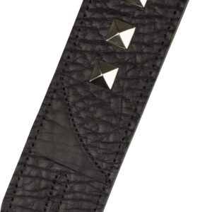 Jackson Metal Stud Leather Strap, Black, 2.5in