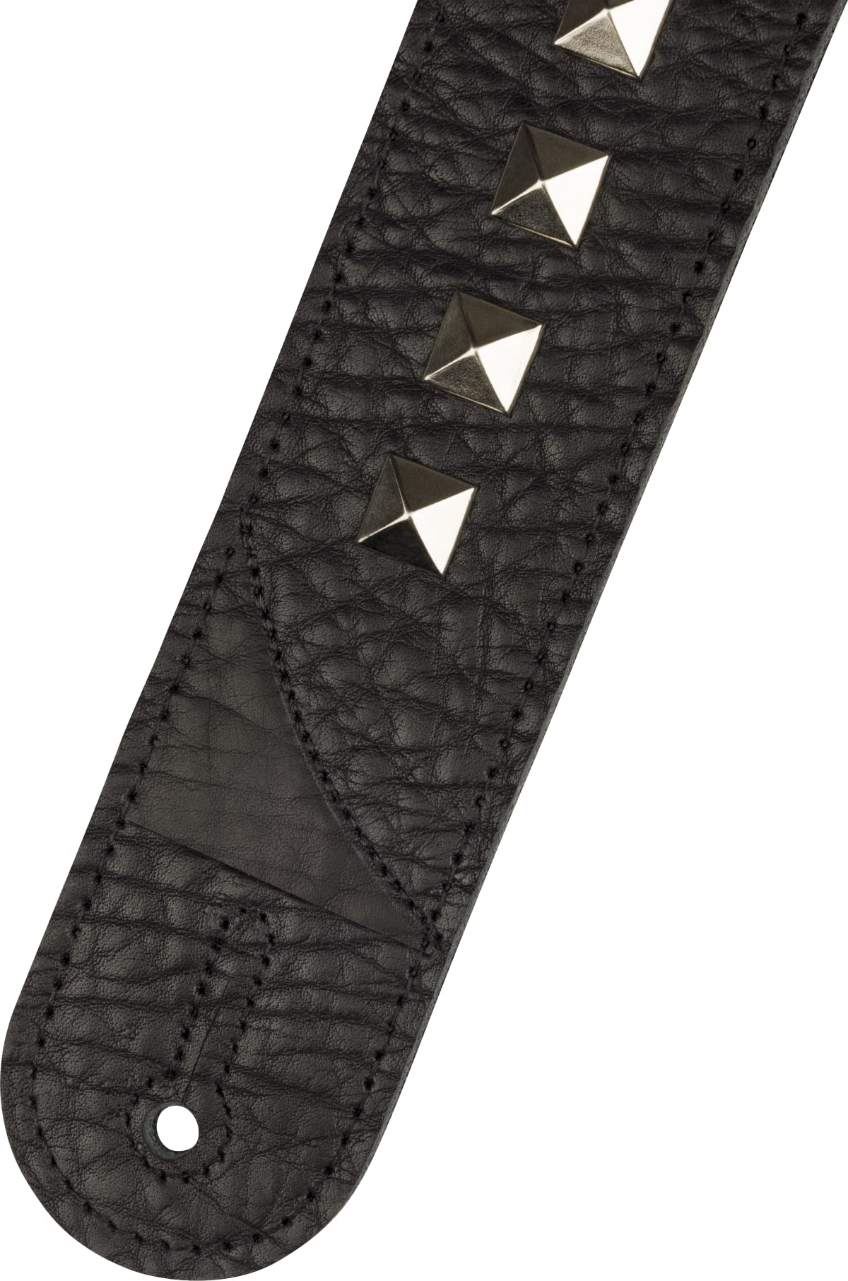 Jackson Metal Stud Leather Strap, Black, 2.5in