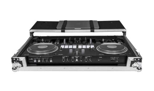 Headliner Flight Case Compatible with Pioneer DJ DDJ-REV7 with Laptop Platform & Wheels