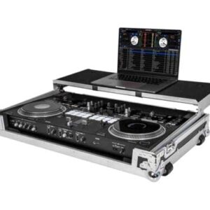 Headliner Flight Case Compatible with Pioneer DJ DDJ-REV7 with Laptop Platform & Wheels