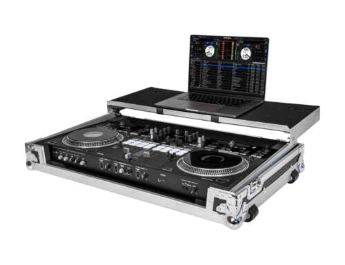 Headliner Flight Case Compatible with Pioneer DJ DDJ-REV7 with Laptop Platform & Wheels