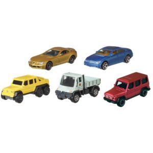 matchbox die-cast vehicle 5 pack - inspired by mercedes-benz ~ 5 classic styles and colors