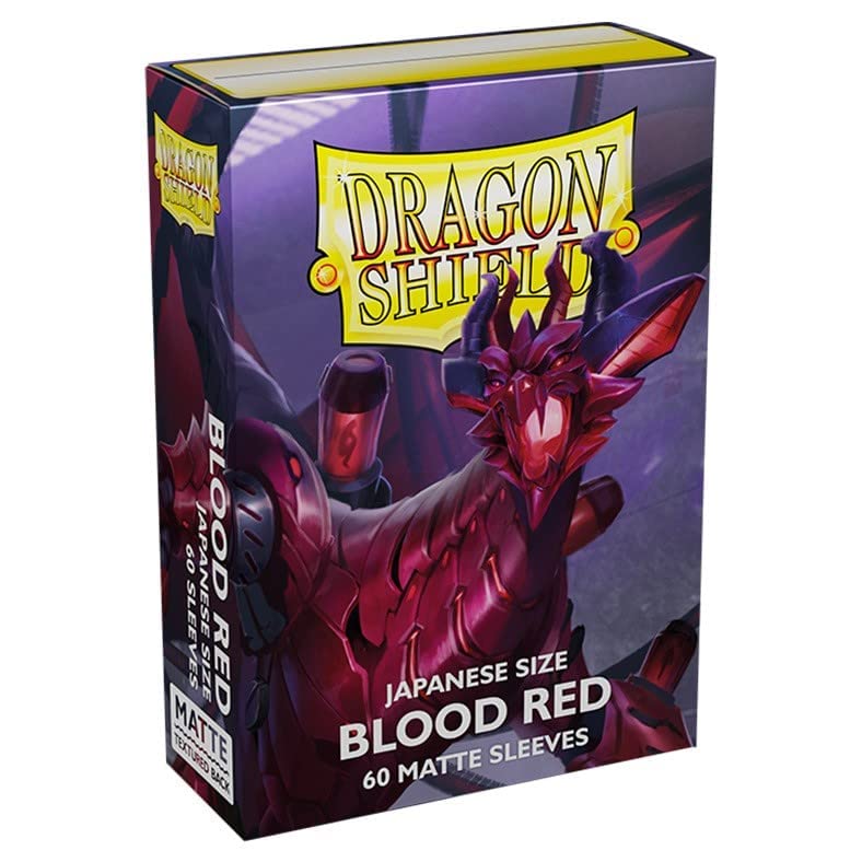 Dragon Shield Matte Mini Japanese Blood Red 60 ct Card Sleeves Individual Pack