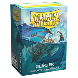 card game dragon shield dual matte glacier standard size 100 ct card sleeves individual pack