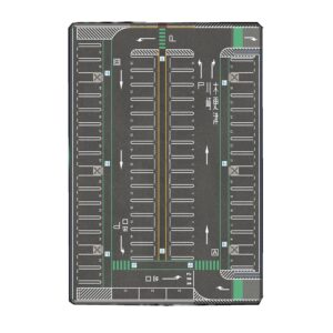 tapdra 1/64 parking lot mat model car vehicle scene display large garage toy mouse pad (jp)-packed in roll