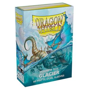 dragon shield dual matte mini japanese glacier 60 ct card sleeves individual pack