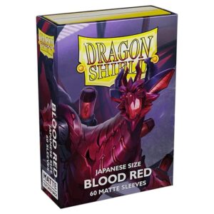 dragon shield matte mini japanese blood red 60 ct card sleeves individual pack