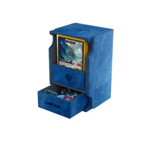 Watchtower 100+ XL Convertible Deck Box | Double-Sleeved Card Storage | Card Game Protector | Nexofyber Surface | Holds Up to 100 Cards | Blue Color | Made by Gamegenic