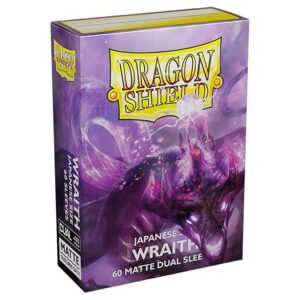 dragon shield dual matte mini japanese wraith 60 ct card sleeves individual pack