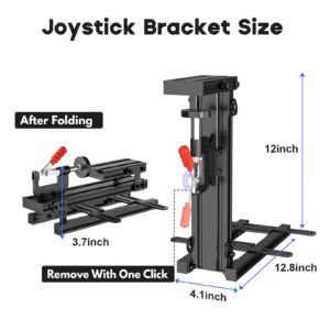 RACGTING Hotas Mount for Logitech X56,X52,X52 Pro, Throttle and Hotas Systems for Thrustmaster T Flight HOTAS,Thrustmaster T.16000M, Thrustmaster TCA,Hotas Desk Mount for The Flight Sim Game Joystick