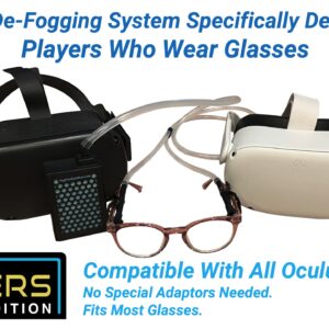 Eliminate Lens Fogging Wearing Glasses with Oculus Headset. Works with All Oculus Models and Other VR Headsets. No Additional Hardware Needed.