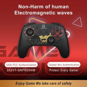 GAME'NIR WING PATTERN Wireless Switch Controller Support NFC Amiibo, Ergonomic Switch Pro Controller for Switch/Switch Lite/Switch OLED with Dual Motor, Gyro Axis, Turbo Function, 5 Level Vibration