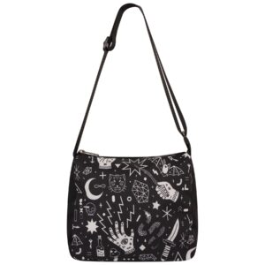 Ro Rox Small Handbag Makeup Purse, Black, small