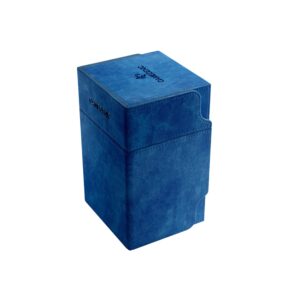 watchtower 100+ xl convertible deck box | double-sleeved card storage | card game protector | nexofyber surface | holds up to 100 cards | blue color | made by gamegenic