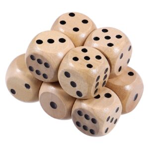 toddmomy wooden 6 sided dice game dice 10pcs wooden dice 16mm dice with numbers 1- 6 wooden dice set party favors for table games