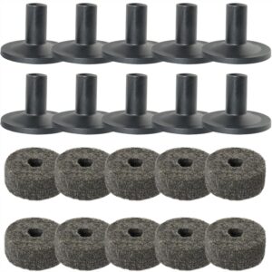 meetoot 10 sets cymbal stand felt washer gray drum cymbal stand sleeves drumset kit accessories