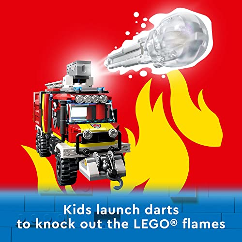 LEGO City Fire Command Unit 60374, Rescue Fire Engine Toy Set, Ultramodern Truck with Land and Air Drones, Emergency Vehicle Toys for Kids Ages 6 Plus