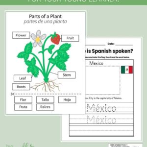 Montessori Spanish Workbook: Bilingual Language Materials for Kids Age 3+ | Science, Social Studies, Geography, Art and Handwriting Practice learning in Spanish (Learning Spanish Workbooks)