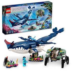 lego avatar: the way of water payakan the tulkun & crabsuit 75579, building toy set, movie underwater ocean with whale-like sea animal creature figure