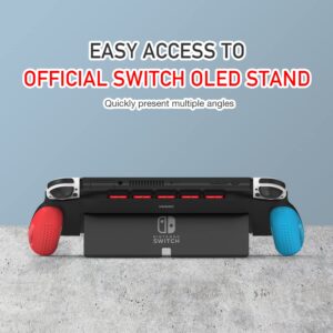 MEQI Grip Case Compatible with Nintendo Switch OLED, Unique Upgraded Designed with 5 Game Slots Comfortable & Ergonomic Grip Switch Accessories