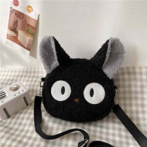 Lefe Liee cute cat purse for girls, kawaii plush anime crossbody bag, cat themed gifts for girls, mini novelty toddler purse for teen girls, teen girls trendy stuff, fluffy tote bag