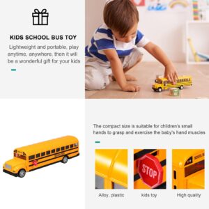 Operitacx 1pc School Bus Toy Car Kids Car Toy Kids School Bus Toy School Bus Model Toy Kids Bus Toy Car Toy for Kids Pull Back Bus Pull Back Toy School Bus Alloy Toy Alloy Car for Kids