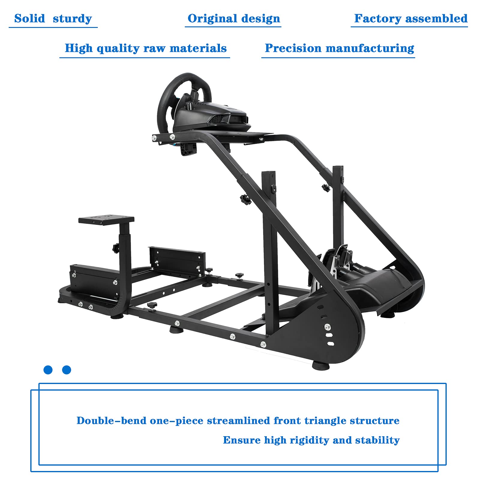 Supllueer Racing Simulator Cockpit Mountable Monitor Stand Adjustable Fit for Logitech, Fanatec,Thrustmaster, G923 G29 G920 T300 Sim Racing Cockpit, No Steering Wheel Pedal TV Seat