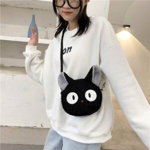 Lefe Liee cute cat purse for girls, kawaii plush anime crossbody bag, cat themed gifts for girls, mini novelty toddler purse for teen girls, teen girls trendy stuff, fluffy tote bag