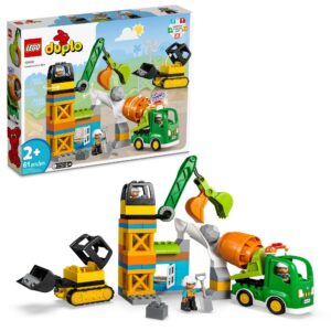 lego duplo town bulldozer construction vehicle toy set 10990, early development and activity toys, big bricks for small hands, pretend play learning toy, gift for toddlers boys girls age 2+ years old