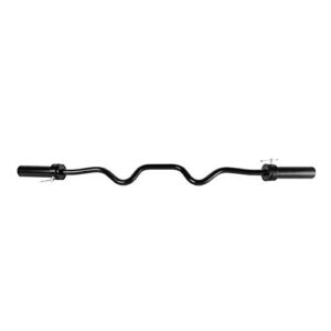 CAP Barbell Olympic Super Curl Bar, Black New Version, 48-Inch (OBIS-48B)