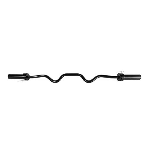 CAP Barbell Olympic Super Curl Bar, Black New Version, 48-Inch (OBIS-48B)