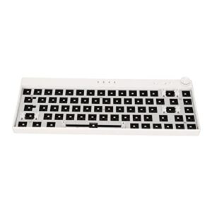 yoidesu rgb mechanical keyboard diy kit, 68 keys hot swappable modular custom keyboard, 3pin/5pin switch, wireless 2.4g/bluetooth/type c wired gaming keyboard(white)