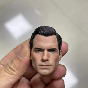 1/6 Scale Male Head Sculpt,European Strong Man Handsome Man Head Carved for 12inch Soldier Action Figure Body Collectible (B)