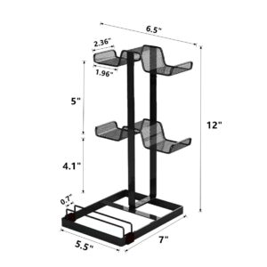 Construction elements made of metal, Namely, Supports, Headset & Controller Organizer for PS5/ PS4/ Xbox Series/One X/S/Nintendo Switch Controller & Headset Stand,Gaming Accessories Display Rack,Black