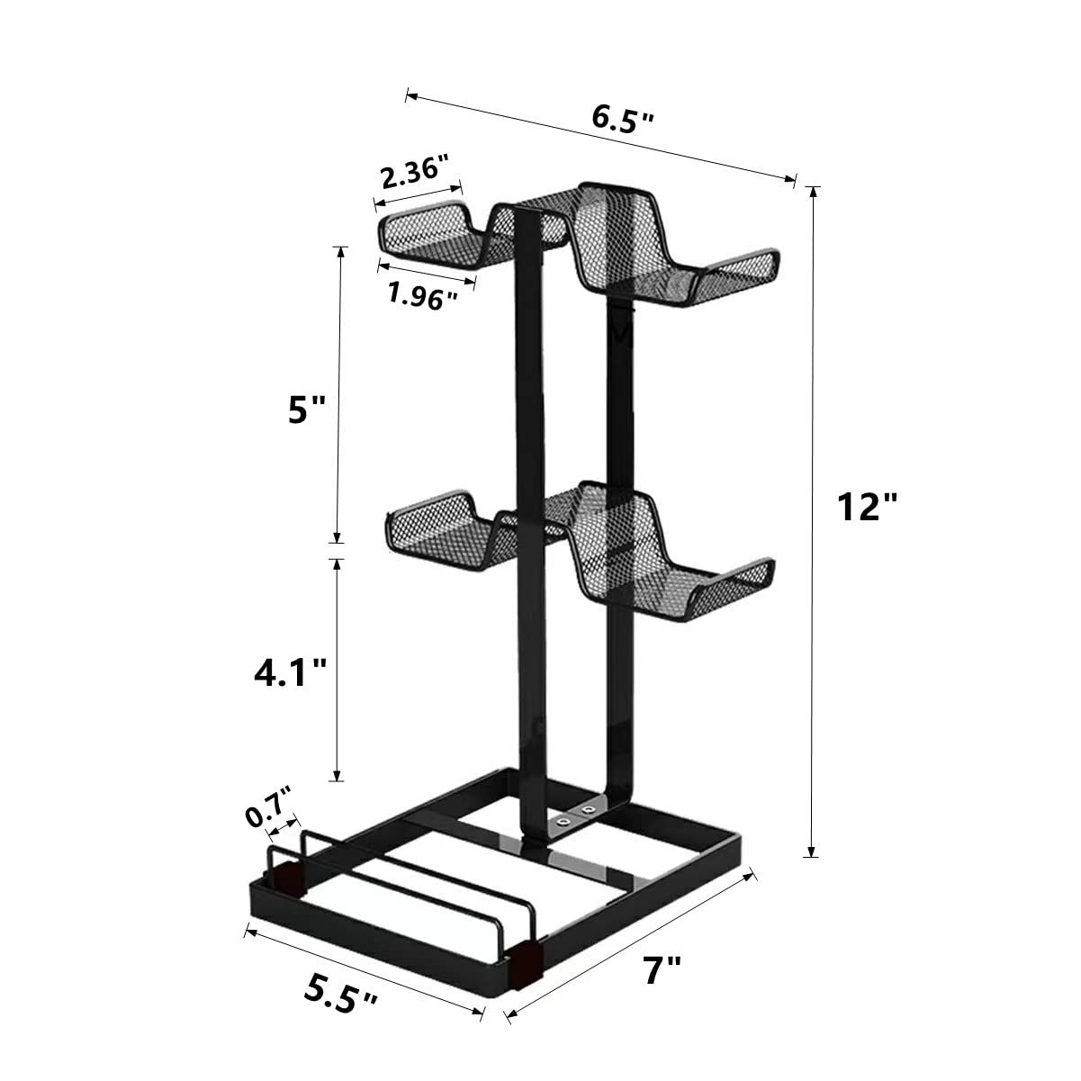 Construction elements made of metal, Namely, Supports, Headset & Controller Organizer for PS5/ PS4/ Xbox Series/One X/S/Nintendo Switch Controller & Headset Stand,Gaming Accessories Display Rack,Black