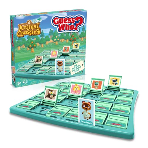 Winning Moves Animal Crossing Guess Who? Board Game, Play with Tom Nook, Margie, Harvey and Daisy Mae Asking yes and no Questions to Reveal Your Opponents Mystery Character, Gift for Ages 4 Plus