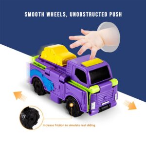 Anti-Reverse Car Toy Set, 2022 New Reverse Car Toy Set, Transforming Toys Car, Children's Creative Mini Transforming Car, 2-in-1 Flip Transformation Cars Toys Convert Two Forms in 3 Seconds (B)