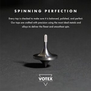 Votex - Made in USA - Timeless Spin CNC Stainless Steel Metal Spinning Top