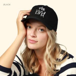 Be Kind Trendy Womens Baseball Cap Unisex Fashion Cotton Polo Style Fun Inspirational Saying Seasonal Outdoor Travel Headwear (Charcoal)